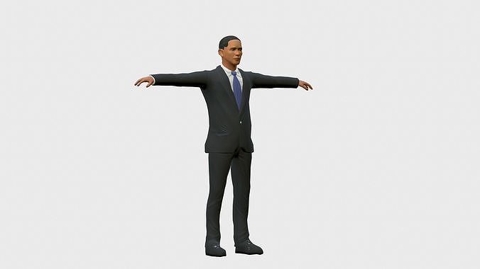 3D model Obama Inspired 3D Character - Low-polygon and textured VR / AR ...