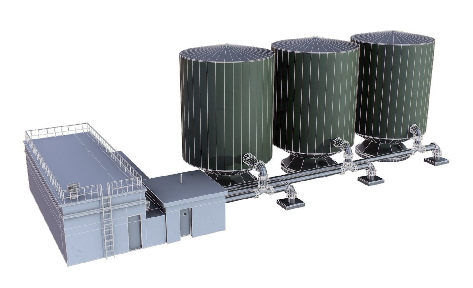 Industrial digester 3D model | CGTrader