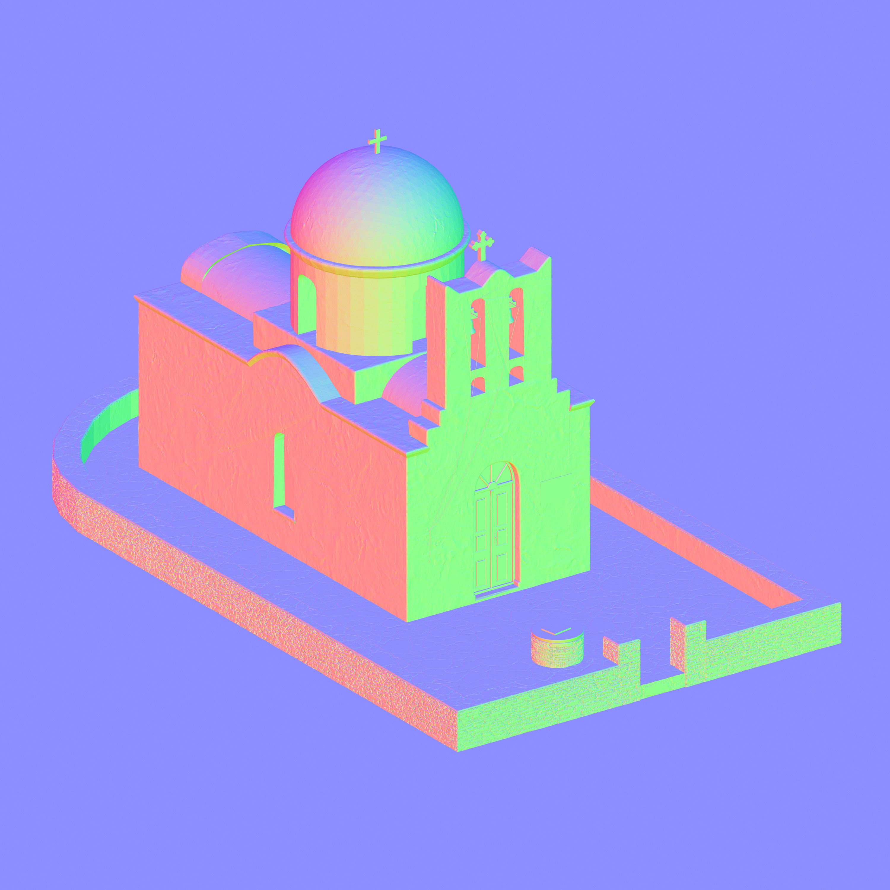 Greek church 3D model | CGTrader