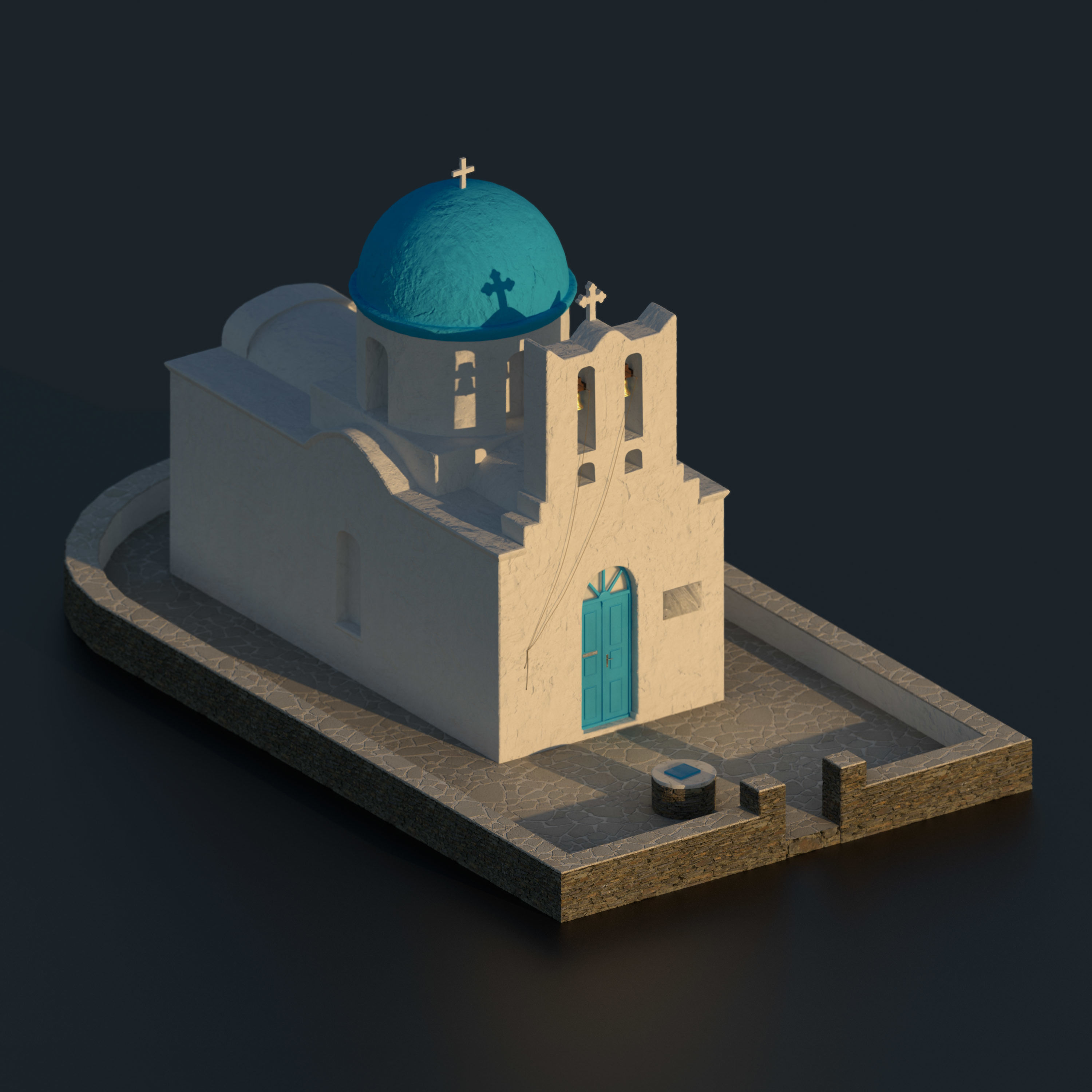 Greek church 3D model | CGTrader
