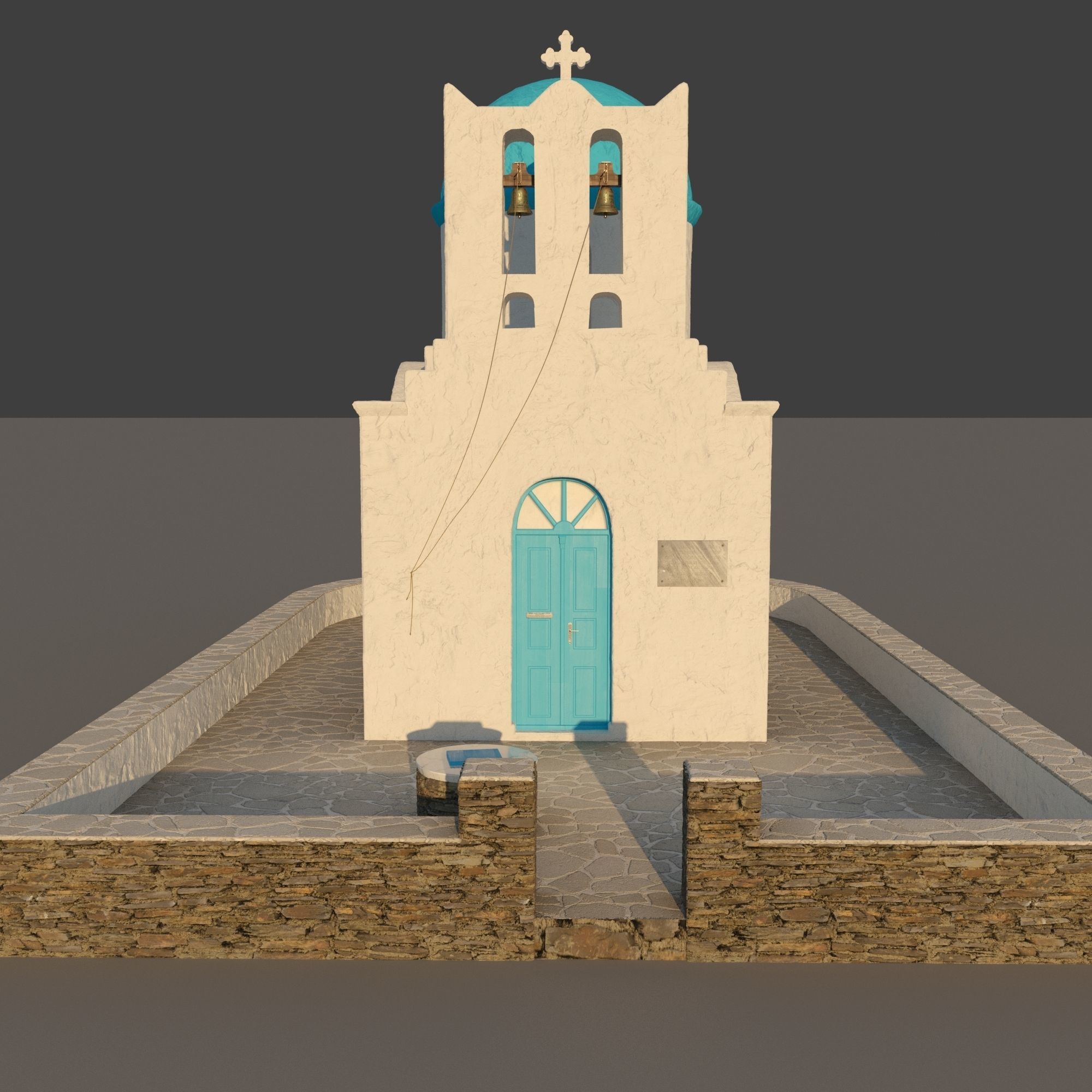 Greek church 3D model | CGTrader