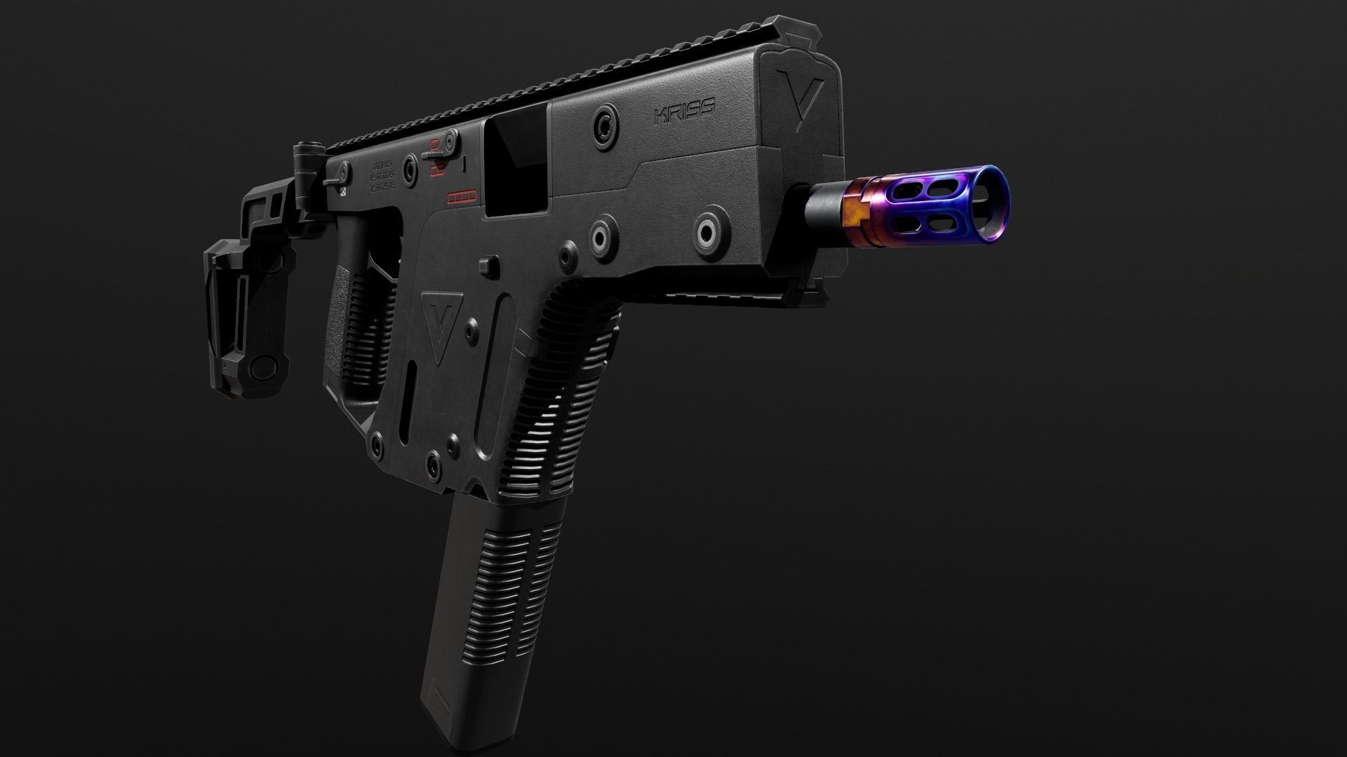 3D model TAA FTS Series Titanium PCC Hybrid Muzzle Brake VR / AR / low ...