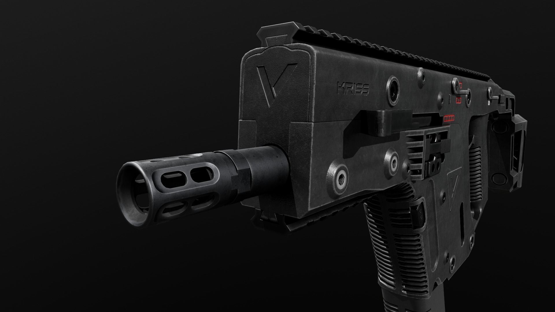 3D model TAA FTS Series Titanium PCC Hybrid Muzzle Brake VR / AR / low ...