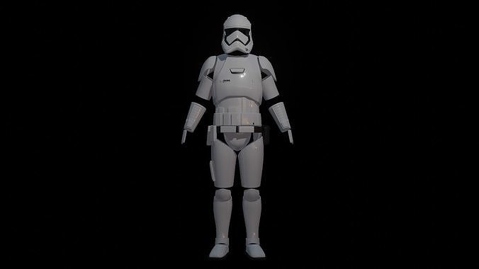 first order stormtrooper full armor free 3D model | CGTrader