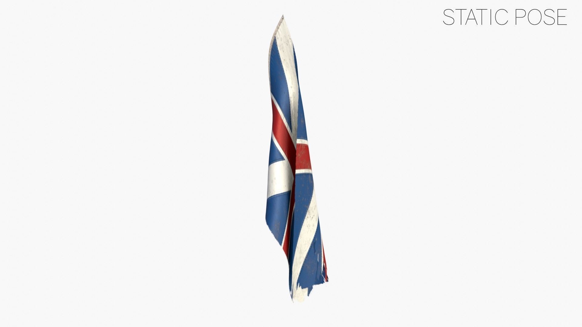 3D model British Union Flag 1606-1801 VR / AR / low-poly rigged ...