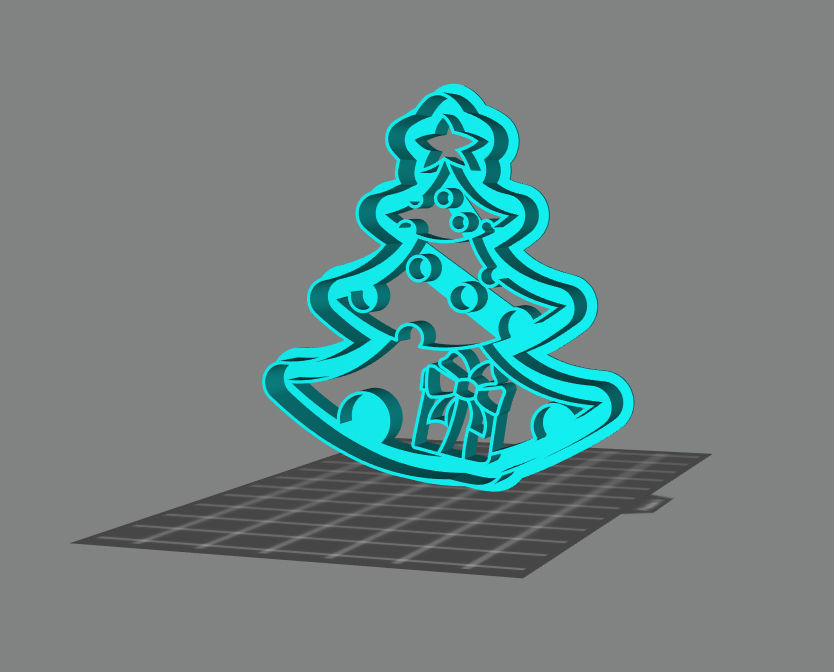 Christmas tree cookie cutter 3d print model 3D model 3D printable ...