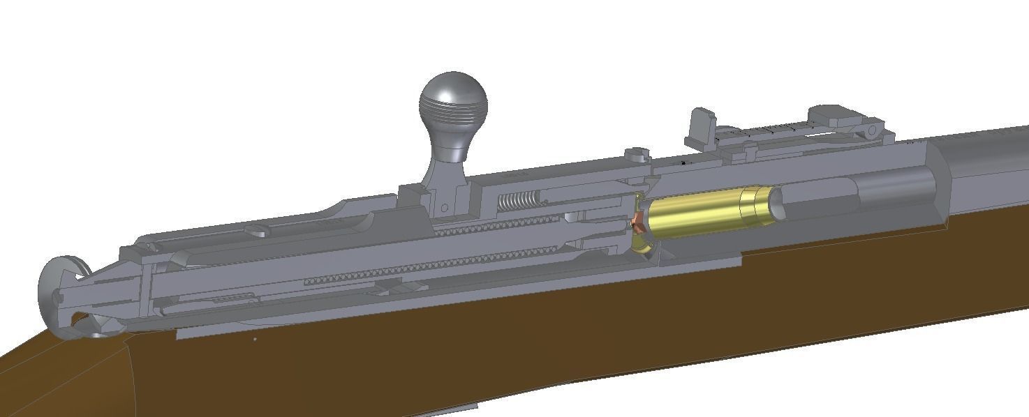 Berdan rifle No2 3D model | CGTrader
