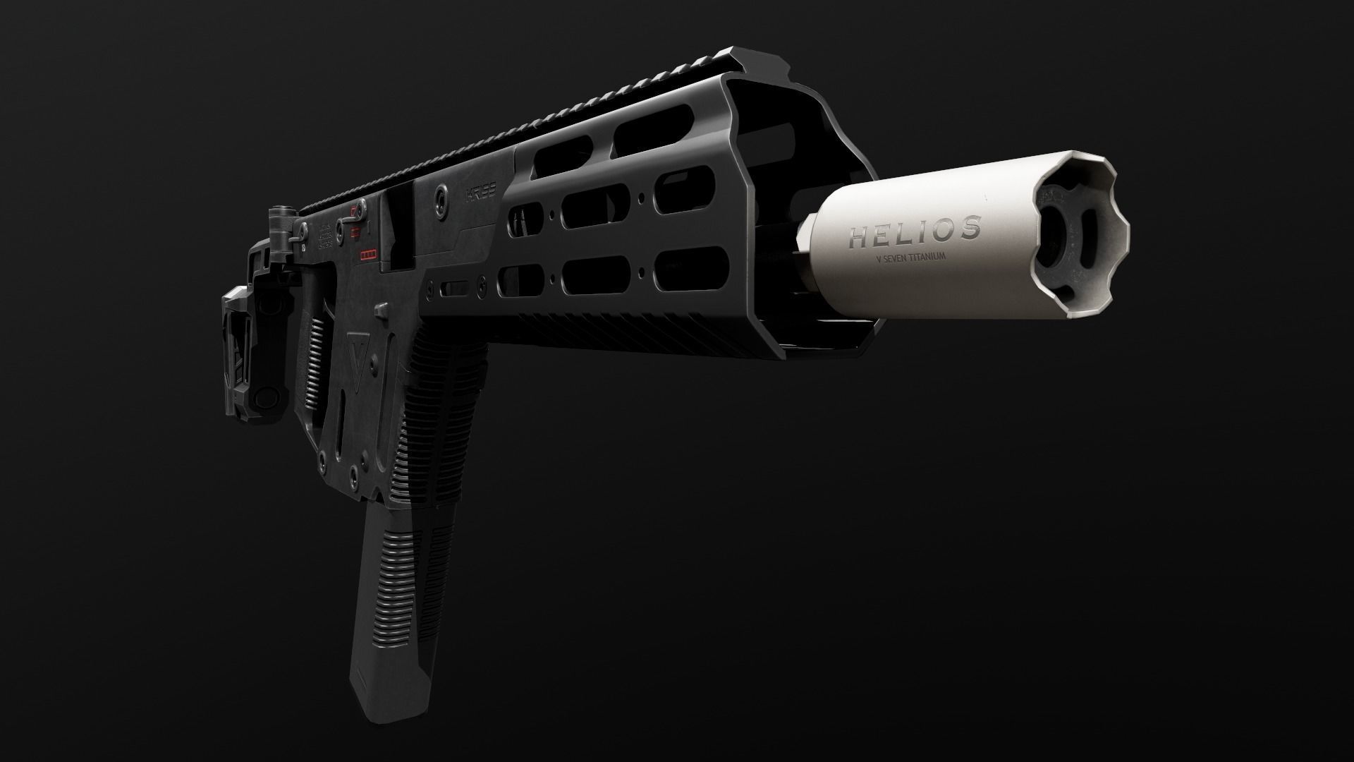 3D model V Seven Weapon Systems Helios Linear Compensator 45ACP VR / AR ...