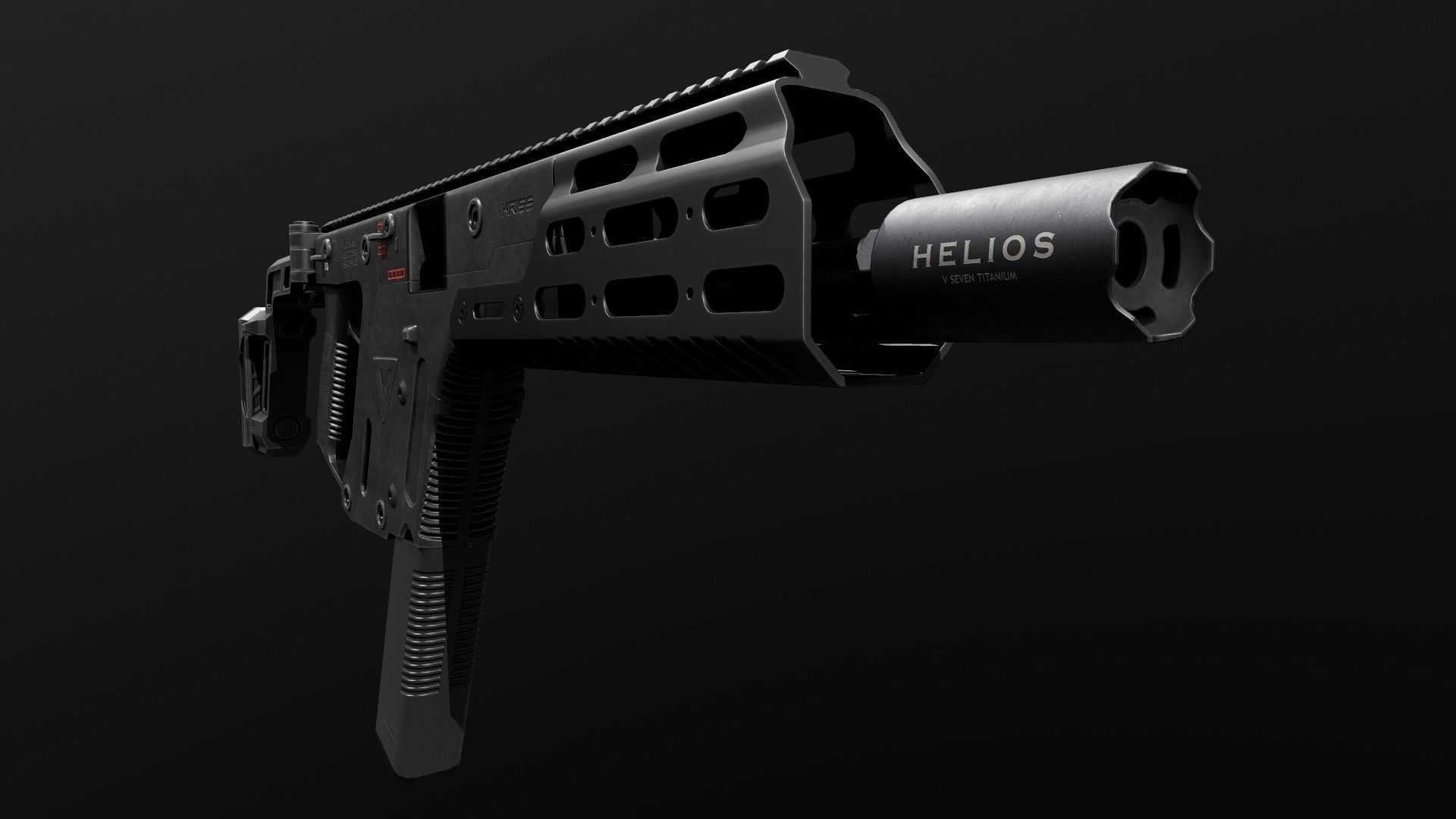 3D model V Seven Weapon Systems Helios Linear Compensator 45ACP VR / AR ...