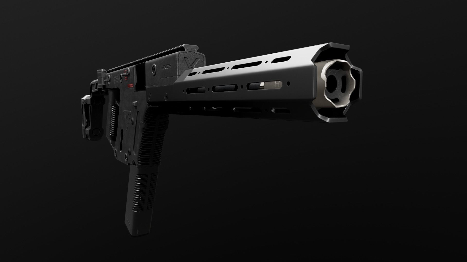 3D model V Seven Weapon Systems Helios Linear Compensator 45ACP VR / AR ...