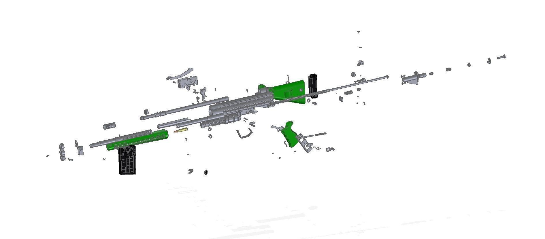 Heckler Koch G3 3D model | CGTrader