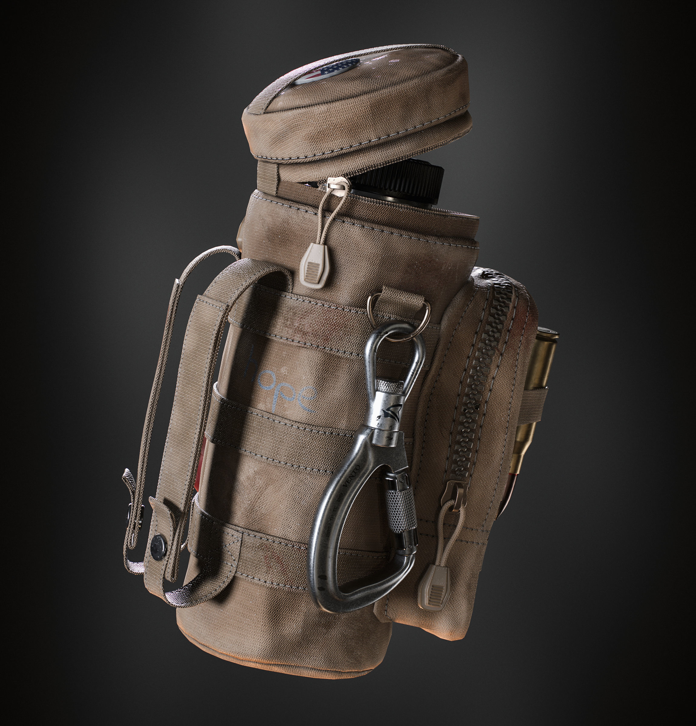 3D model Tactical Bottle Pouch VR / AR / low-poly | CGTrader