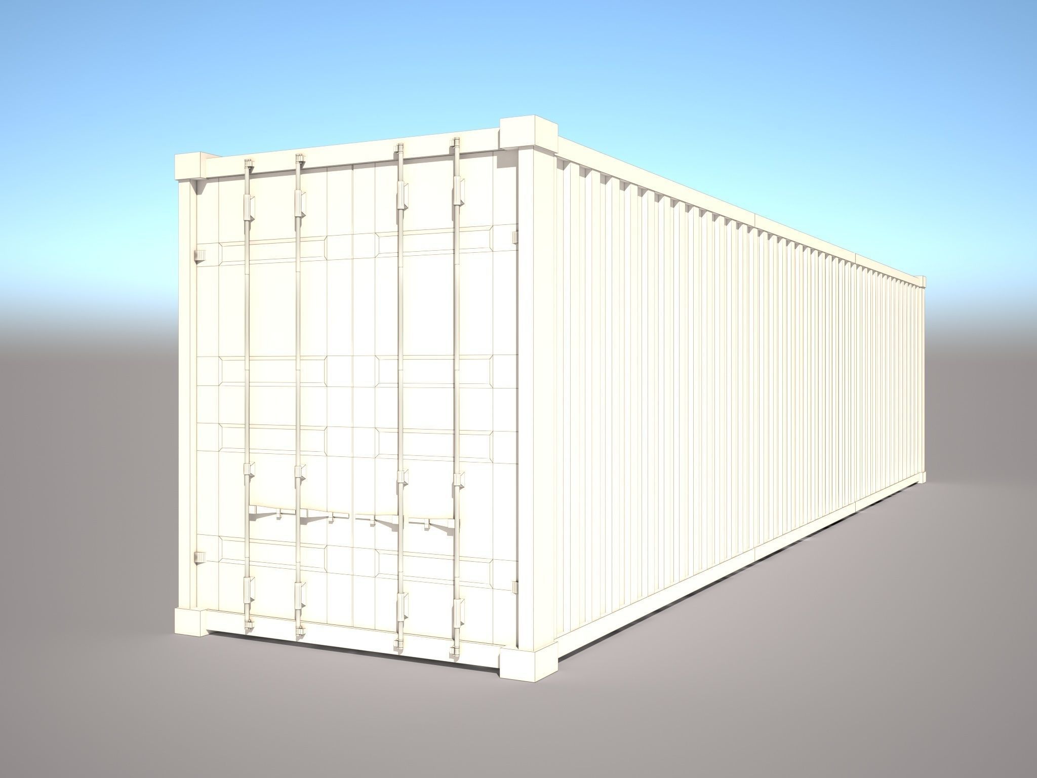 Old container 40 feet 3D model | CGTrader
