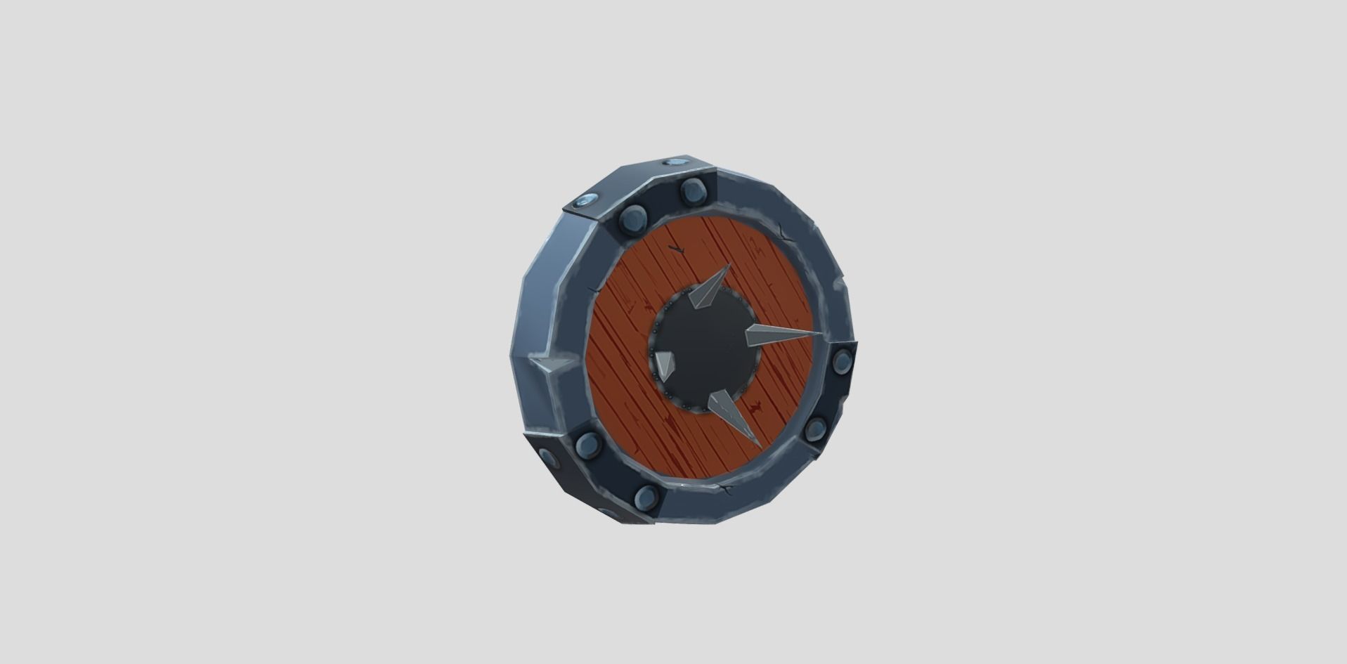 3D model Cartoon shield with spikes VR / AR / low-poly | CGTrader