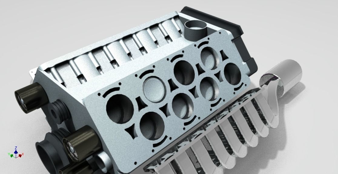 W16 Engine Muscle 3D model 3D printable | CGTrader