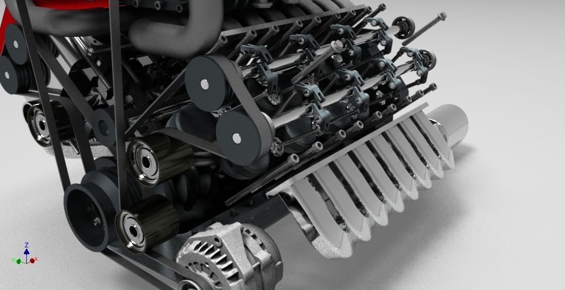 W16 Engine Muscle 3D model 3D printable | CGTrader