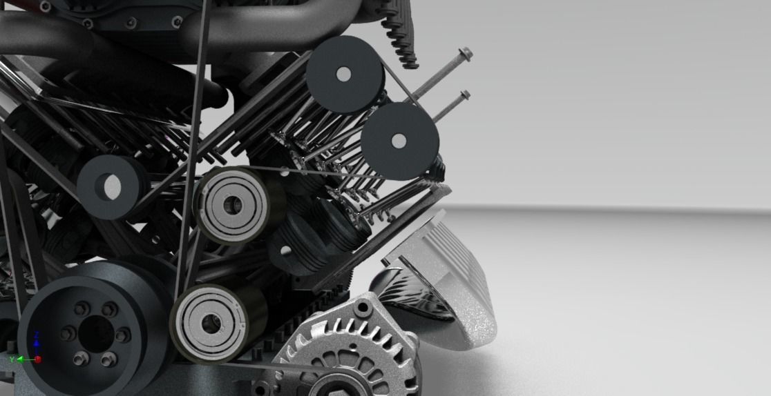 W16 Engine Muscle 3D model 3D printable | CGTrader