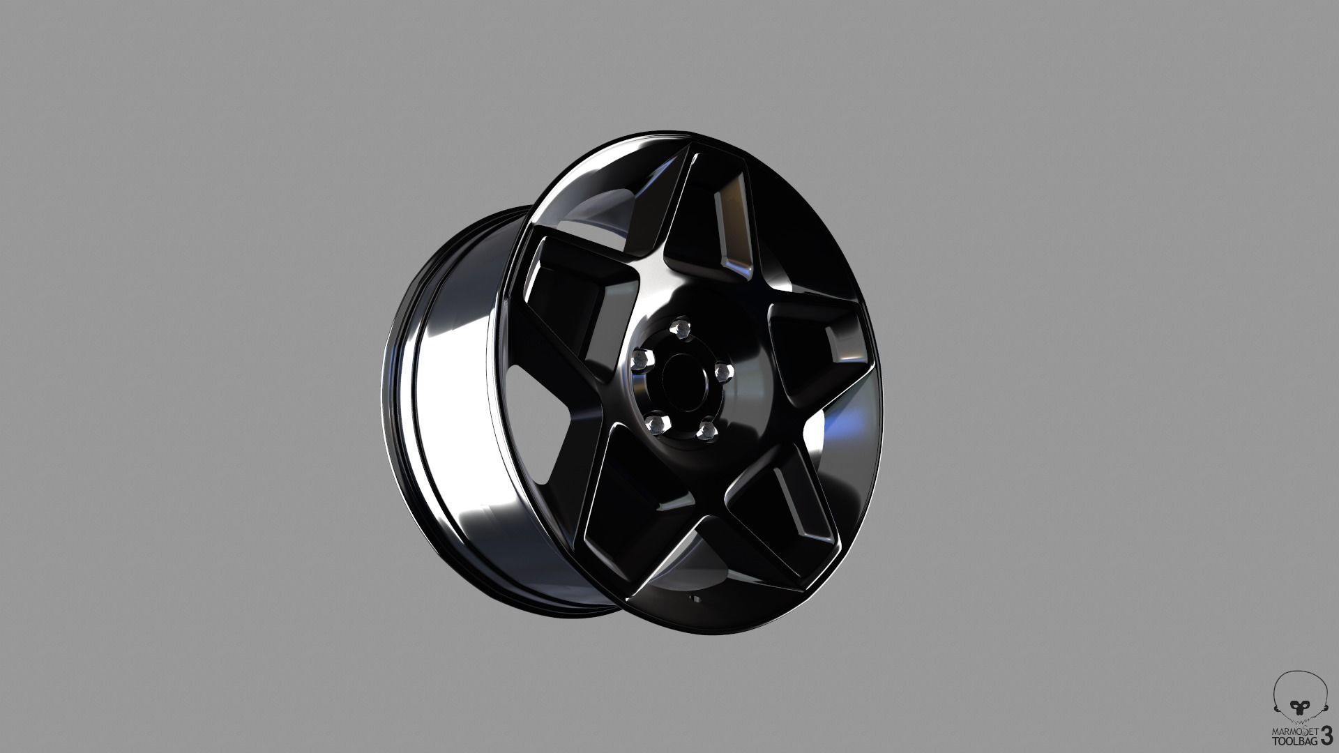 Disk Wheel Disk SATIN BLACK 3D model | CGTrader