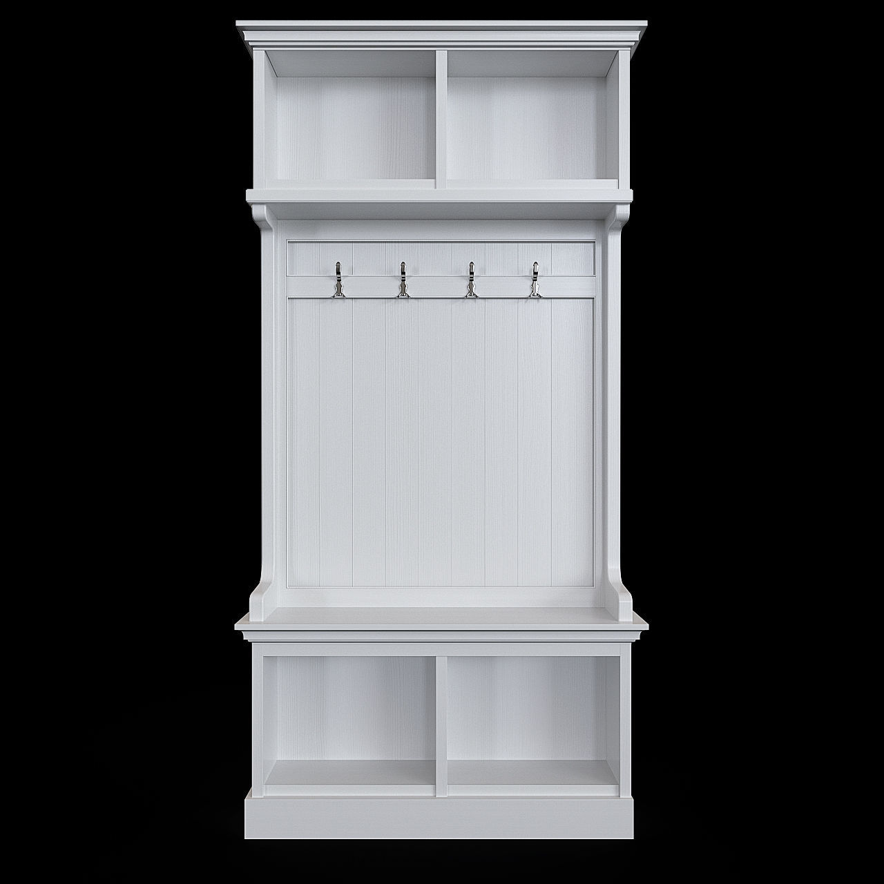 Wide wardrobe module 3D model | CGTrader