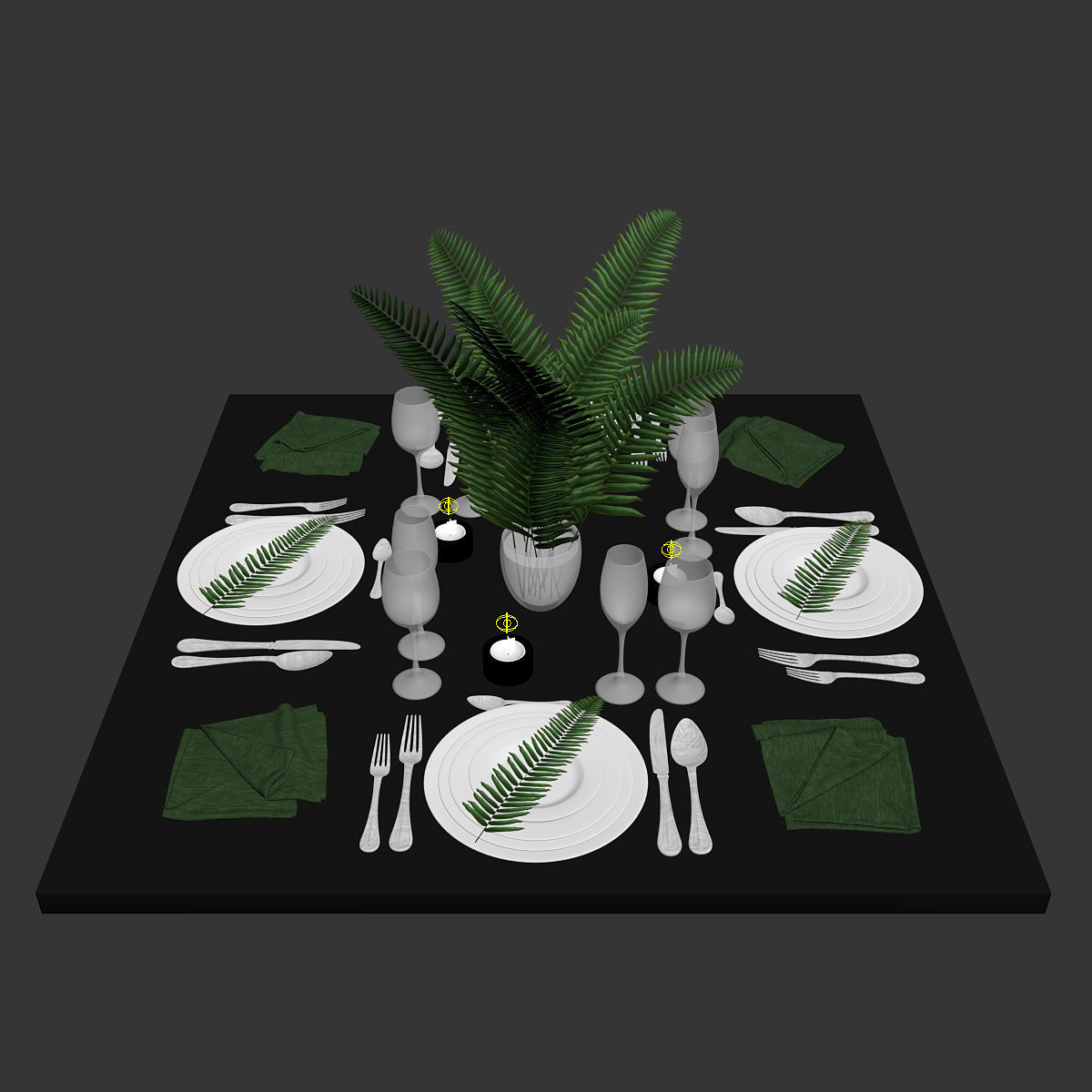 Table setting 18 3D model | CGTrader