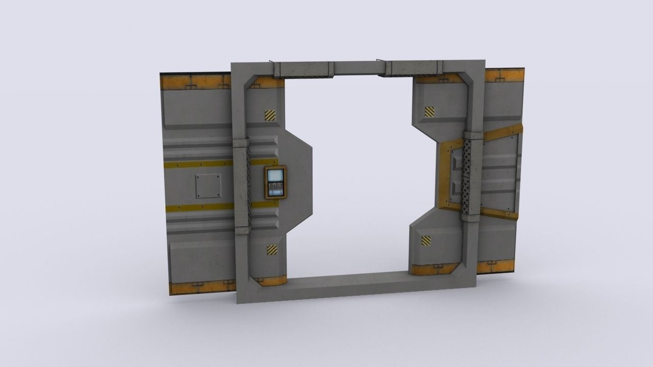 sci fi door free VR / AR / low-poly 3D model | CGTrader