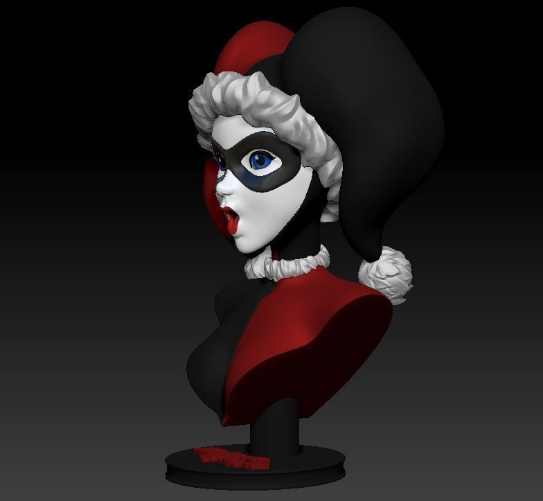 Xmas Harley Quinn Bust 3d Model 3d Printable Cgtrader