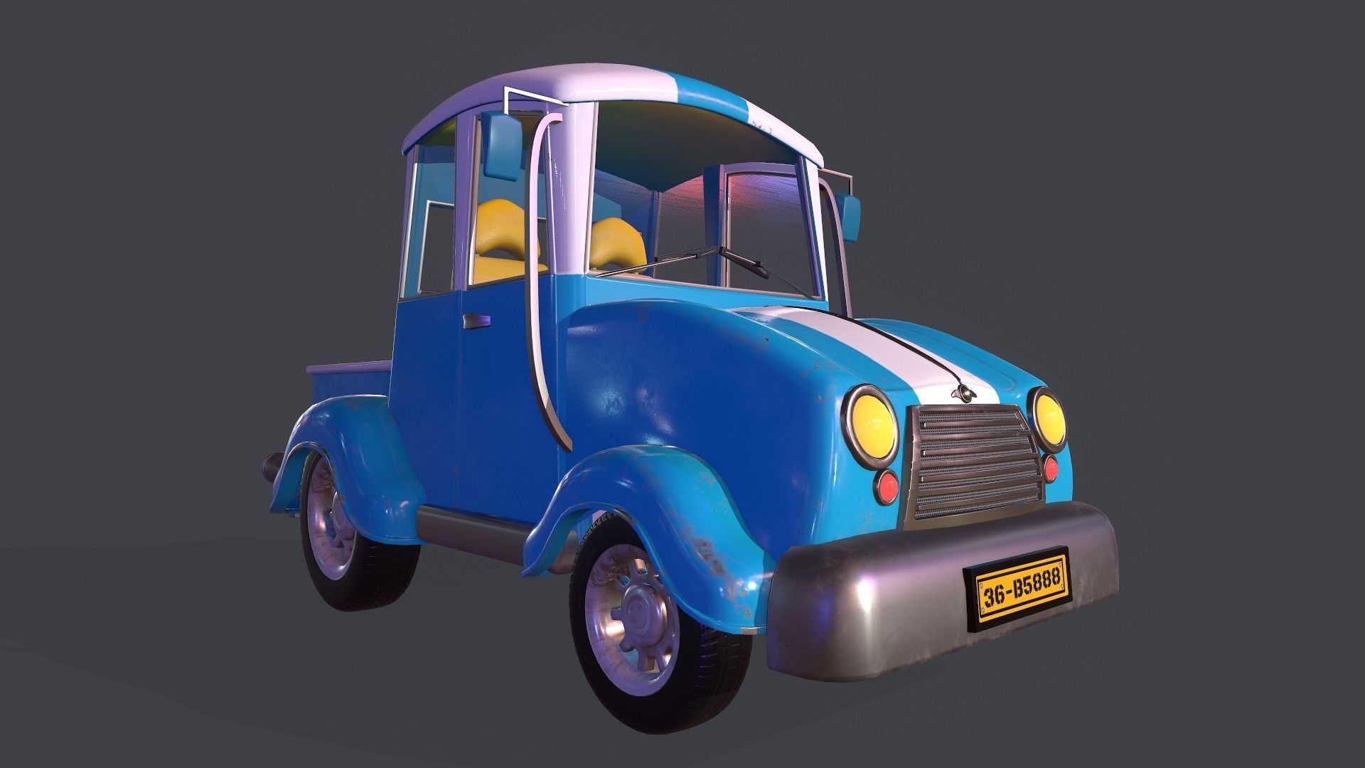 3D model Asset - Cartoons - Car - Truck VR / AR / low-poly | CGTrader