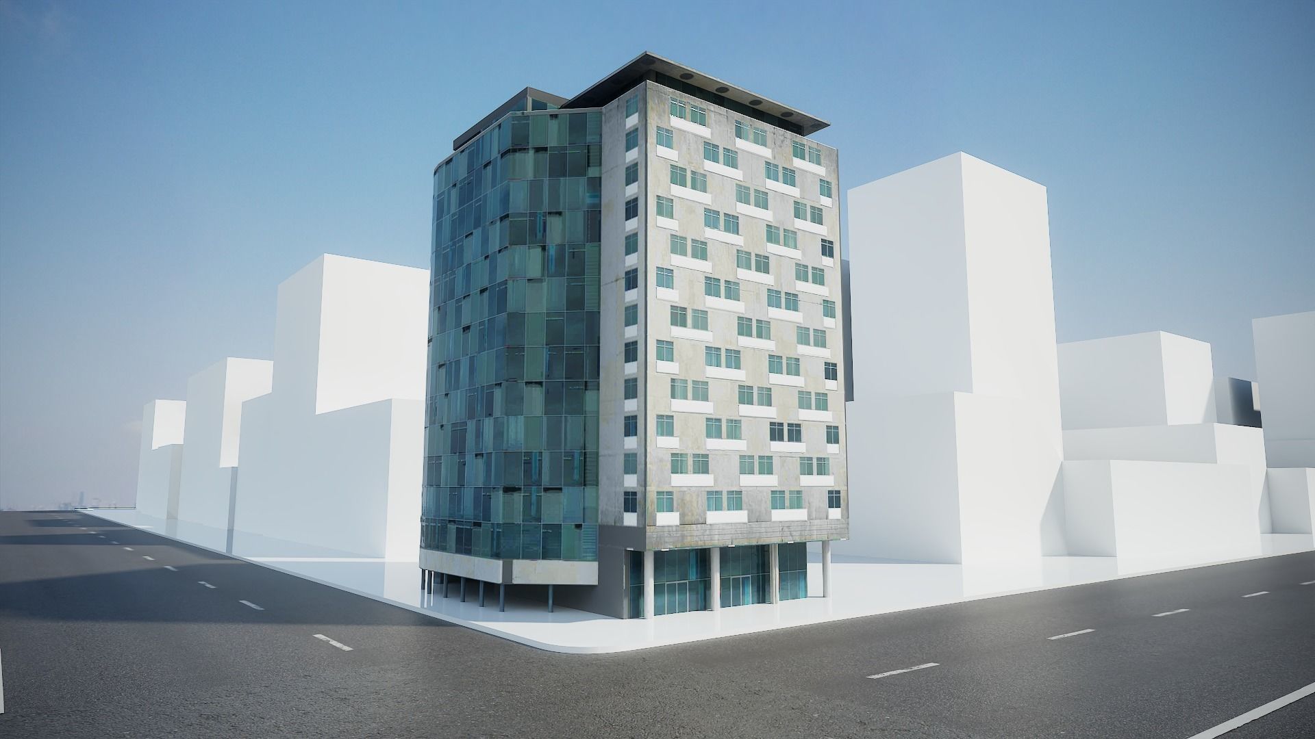 3D model Office Building low-poly VR / AR / low-poly | CGTrader