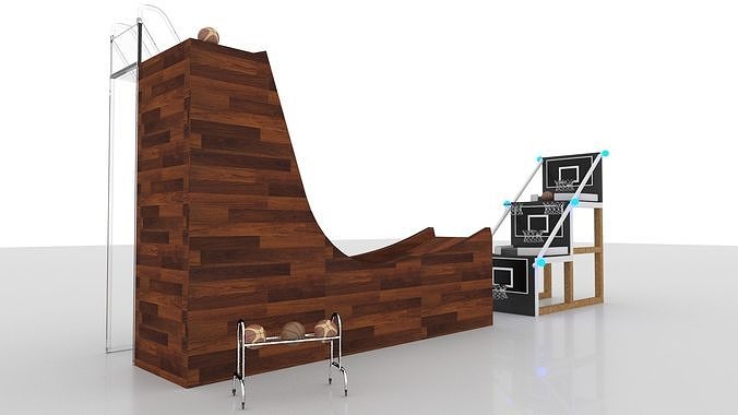 outdoor Basketball Game Ramp Ladder Ball Pots 3D Model 3D model | CGTrader