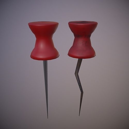 Pin normal and broken free VR / AR / low-poly 3D model | CGTrader
