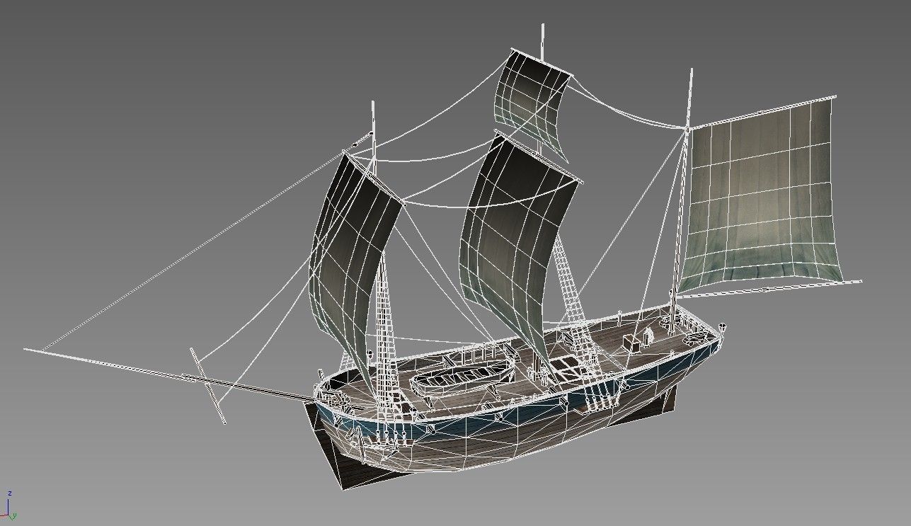 3D model Small sailing ship VR / AR / low-poly | CGTrader