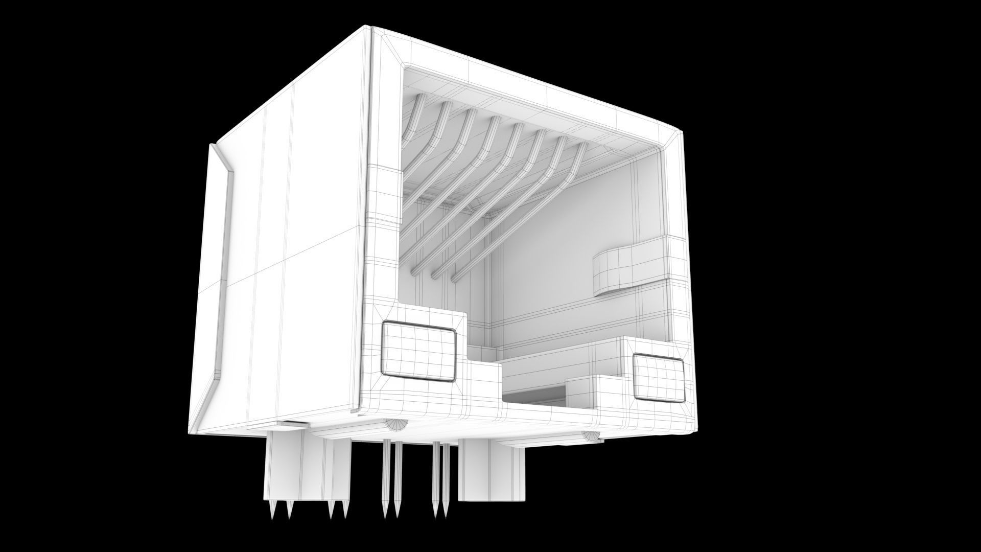 3D Port RJ45 Ethernet 3D model | CGTrader
