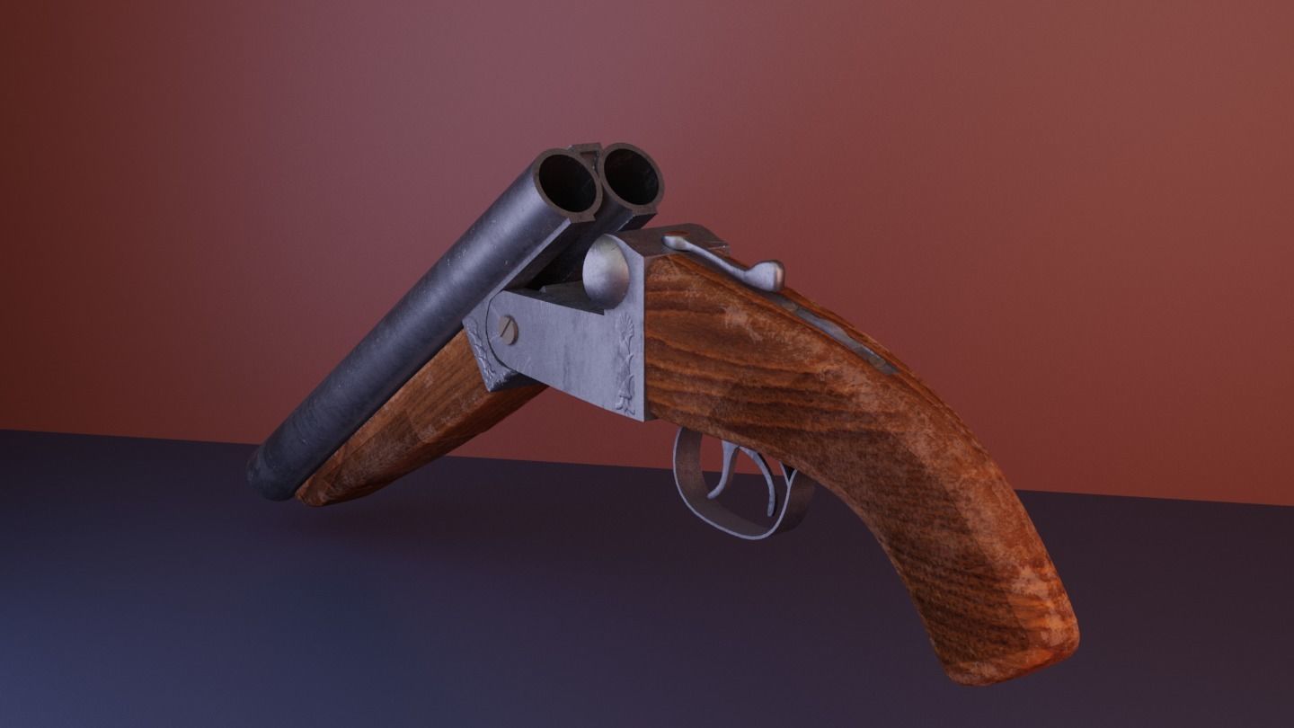 Sawed Off Shotgun free VR / AR / low-poly 3D model rigged | CGTrader