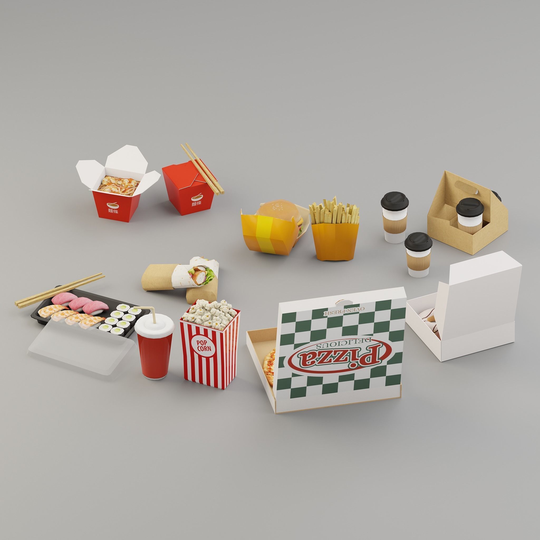 3D model Takeaway Fast Food High G43 VR / AR / low-poly | CGTrader