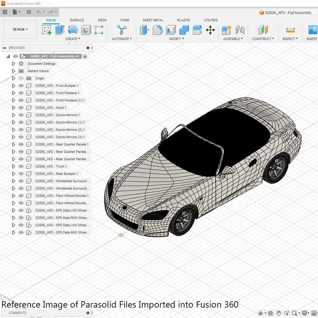 S2000 AP2 Hood Exterior Surface Model - 3D Laser-Scanned 3D model ...