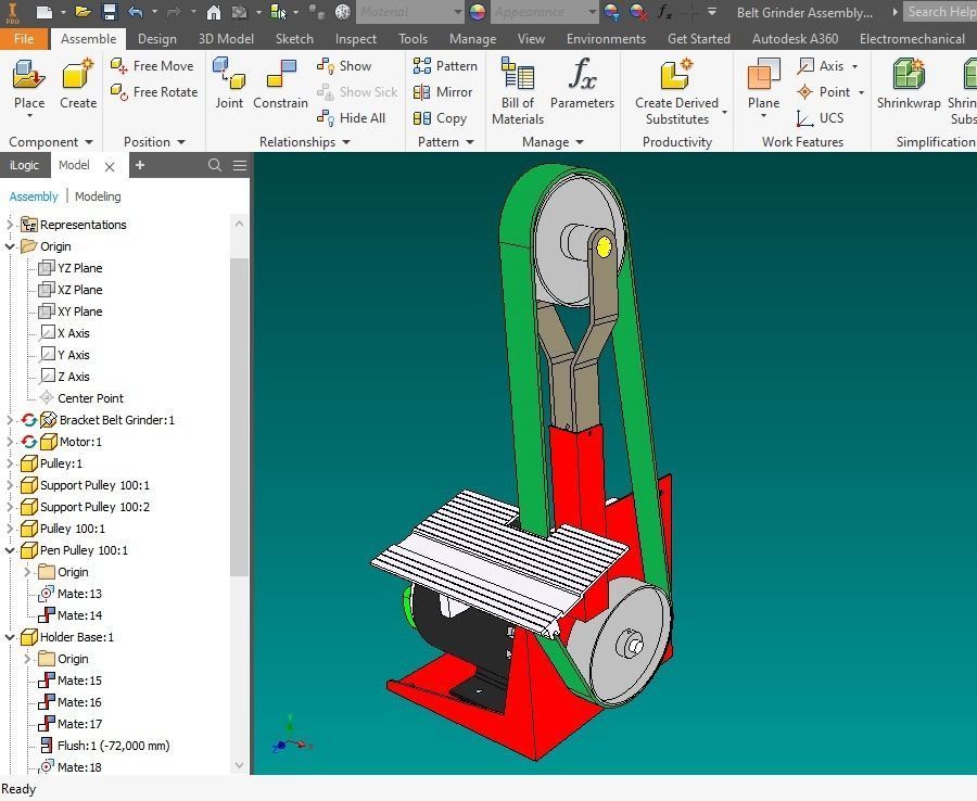 BELT GRINDER SANDER BUFFER EDGE POLISHING MACHINE 3D model | CGTrader