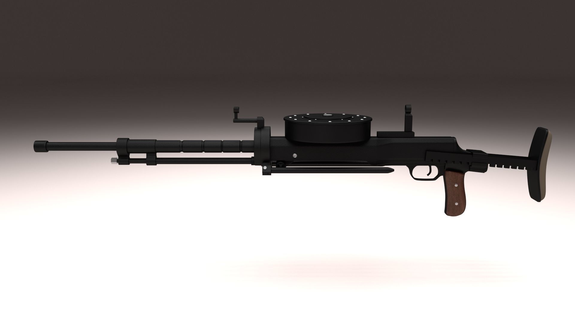 3D model gun Degtyaryov DT Machine Gun | CGTrader