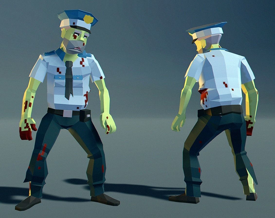 3D model Sharp Zombies VR / AR / low-poly rigged animated | CGTrader