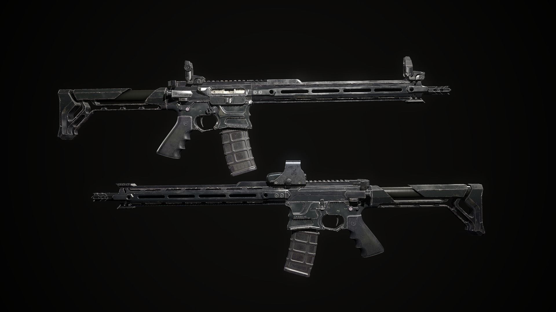 3D model AR15 custom VR / AR / low-poly | CGTrader