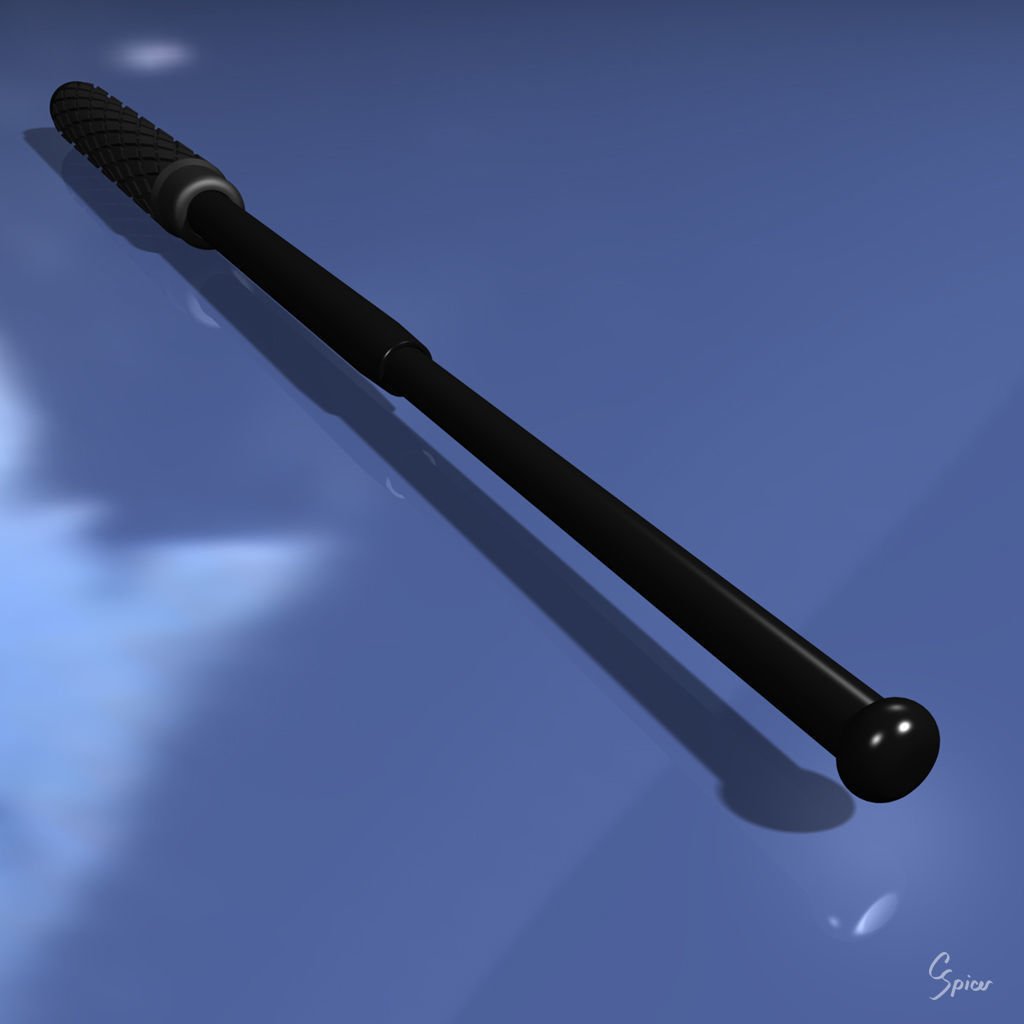 Telescoping Baton 3D model | CGTrader