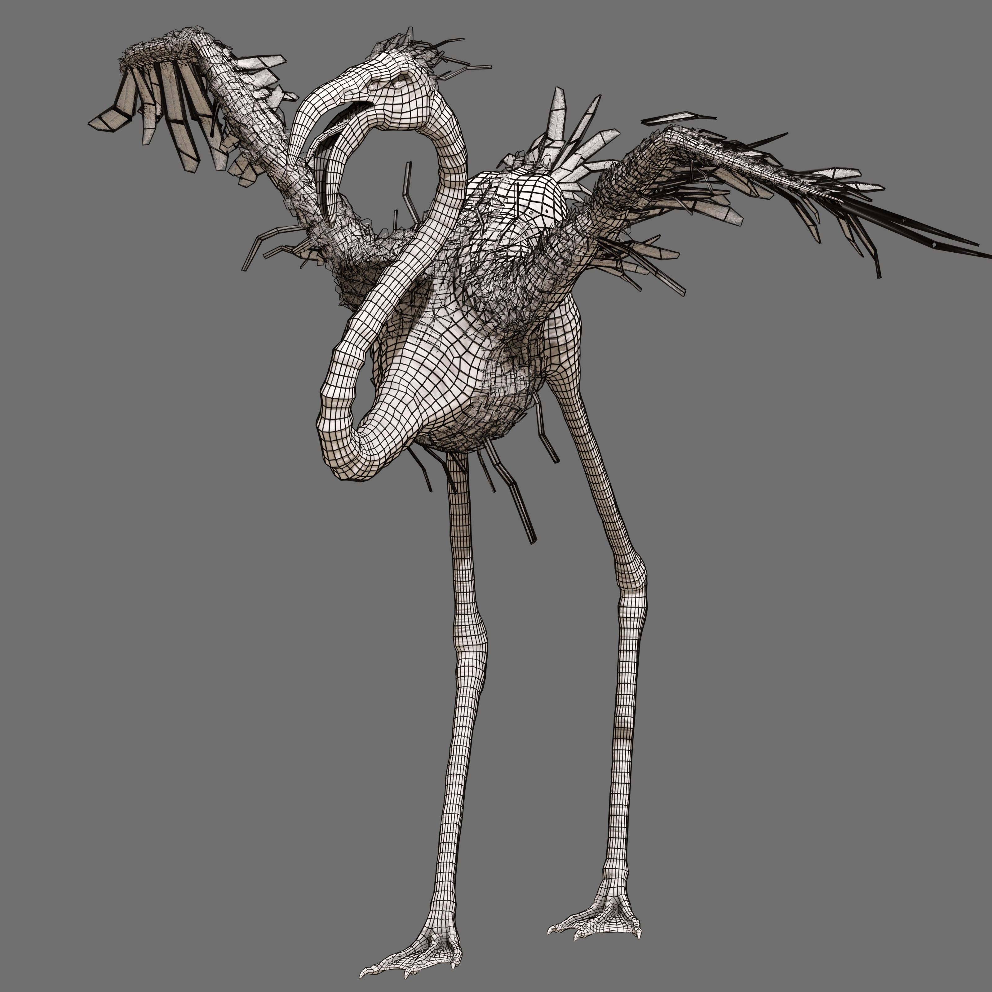 3D model Flamingo Monster VR / AR / low-poly rigged | CGTrader
