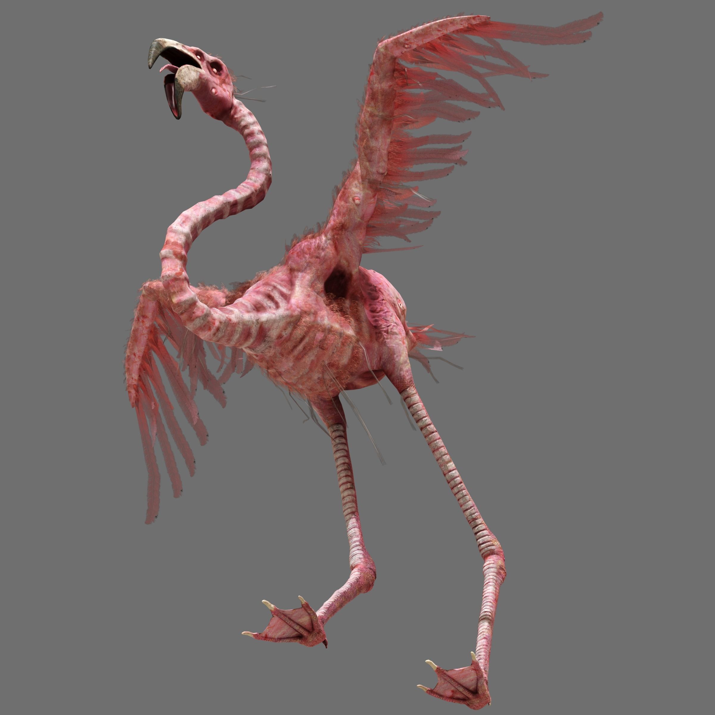 3D model Flamingo Monster VR / AR / low-poly rigged | CGTrader