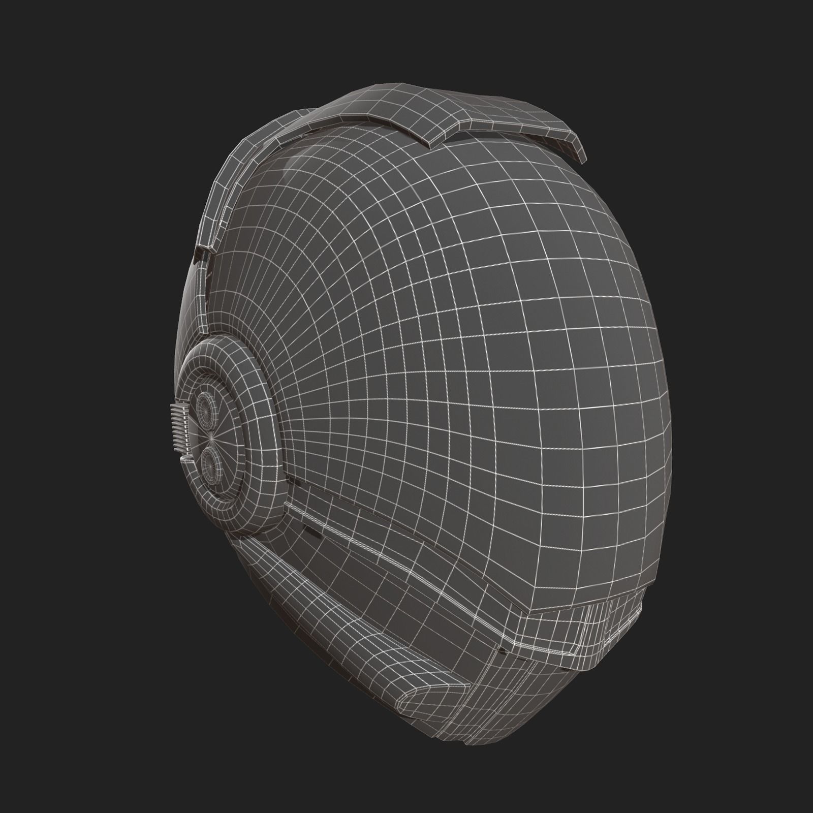 3D model Helmet scifi fantasy pilot cyborg robot military combat ...