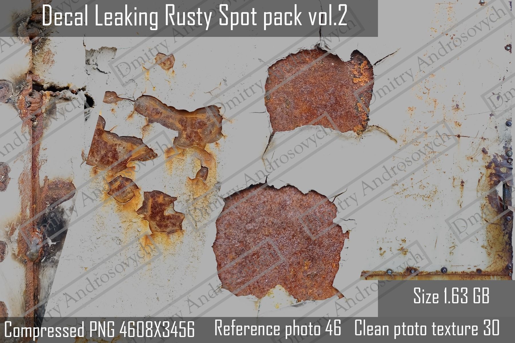 Decal Leaking Rusty Spot textures pack vol 2 Texture | CGTrader