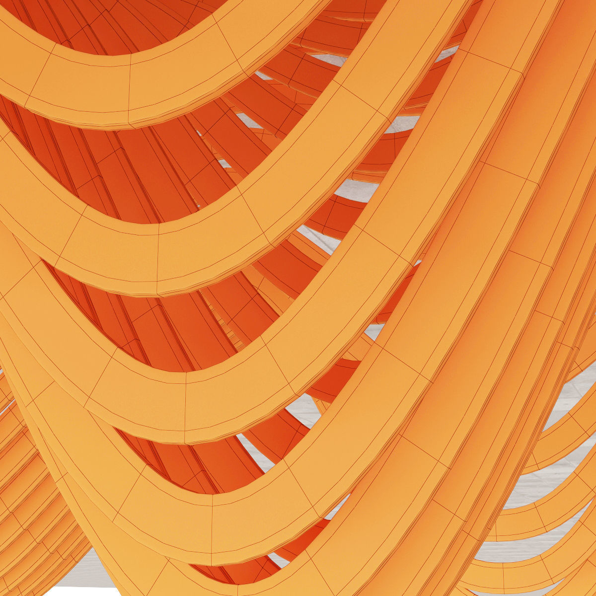 Parametric wood Hall ceiling 3D model | CGTrader