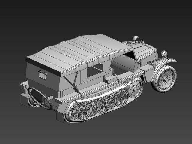 3D model SdKfz 10 VR / AR / low-poly | CGTrader