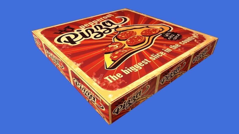 Animated Pizza With Fold able Box 3D model animated rigged | CGTrader