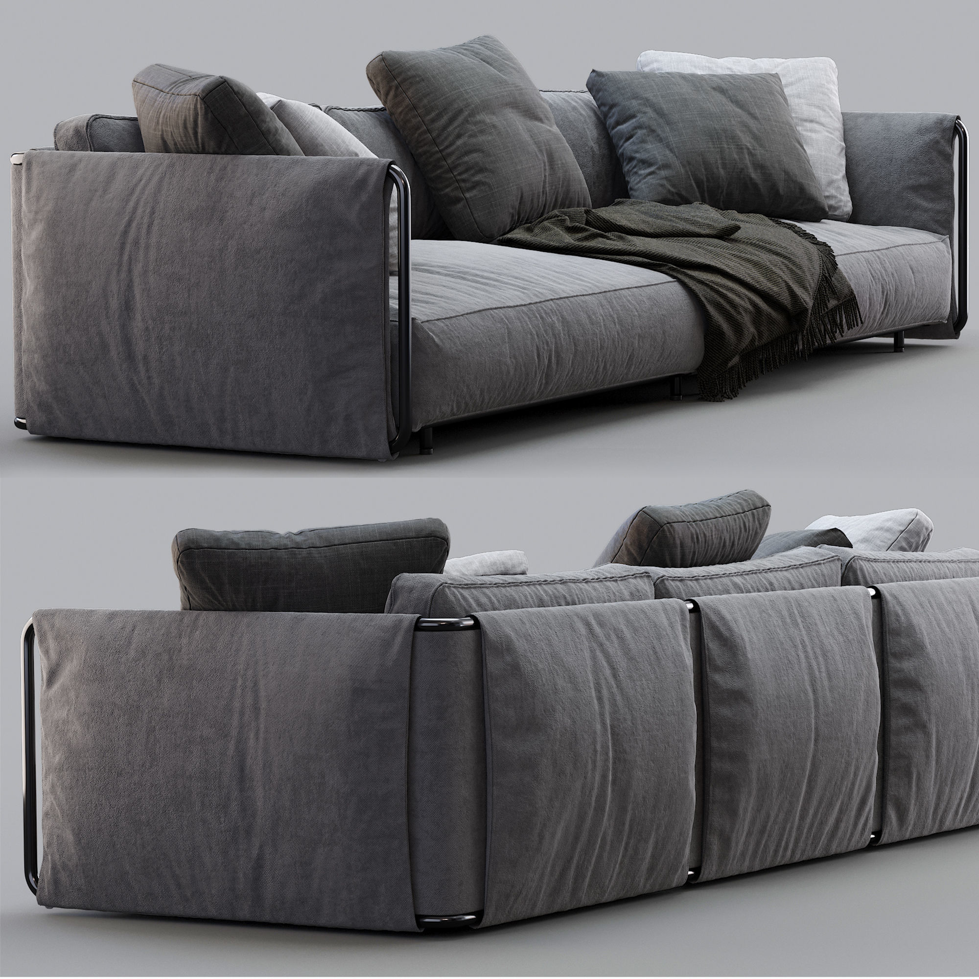 Flexform Sofa EDMOND 3D model | CGTrader