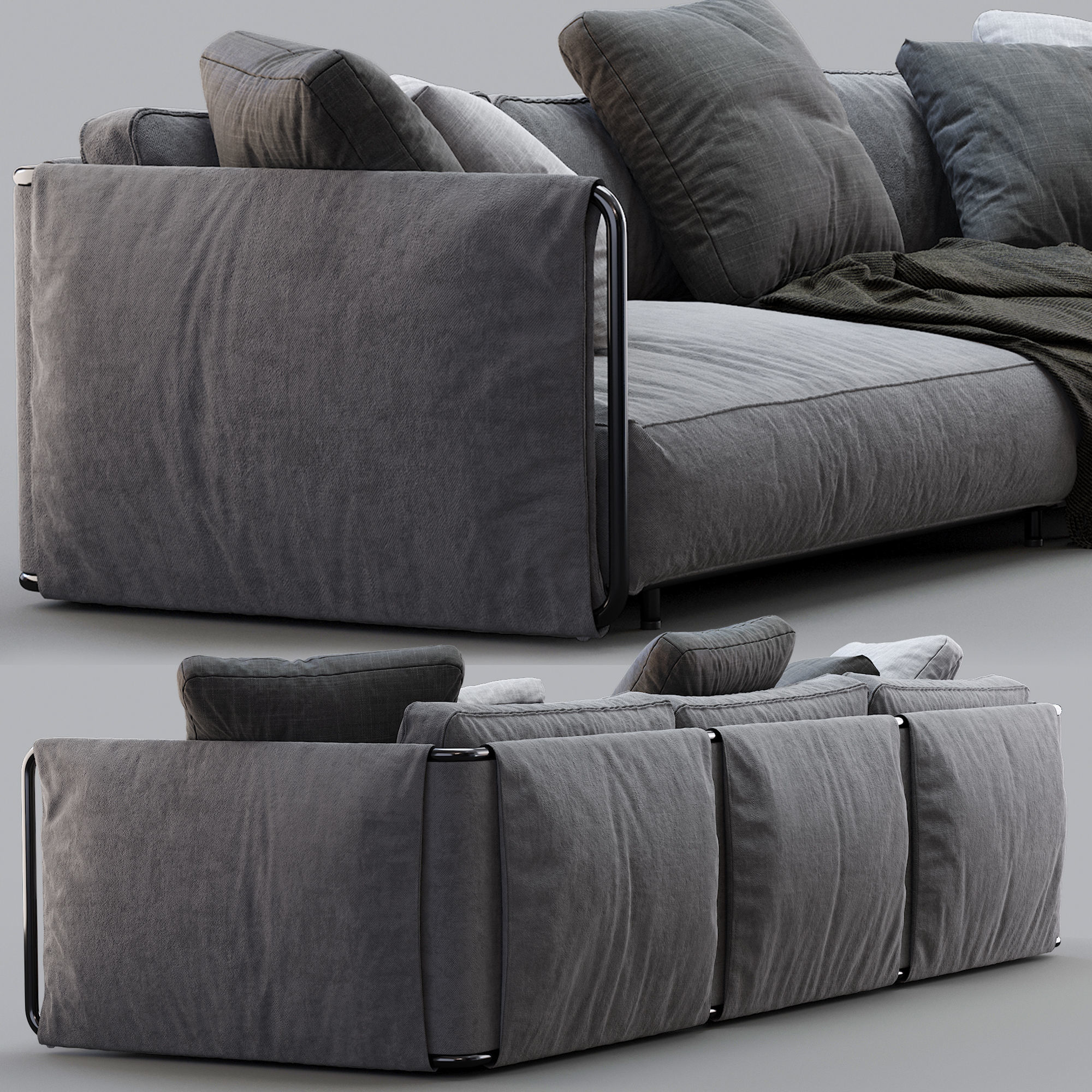 Flexform Sofa EDMOND 3D model | CGTrader