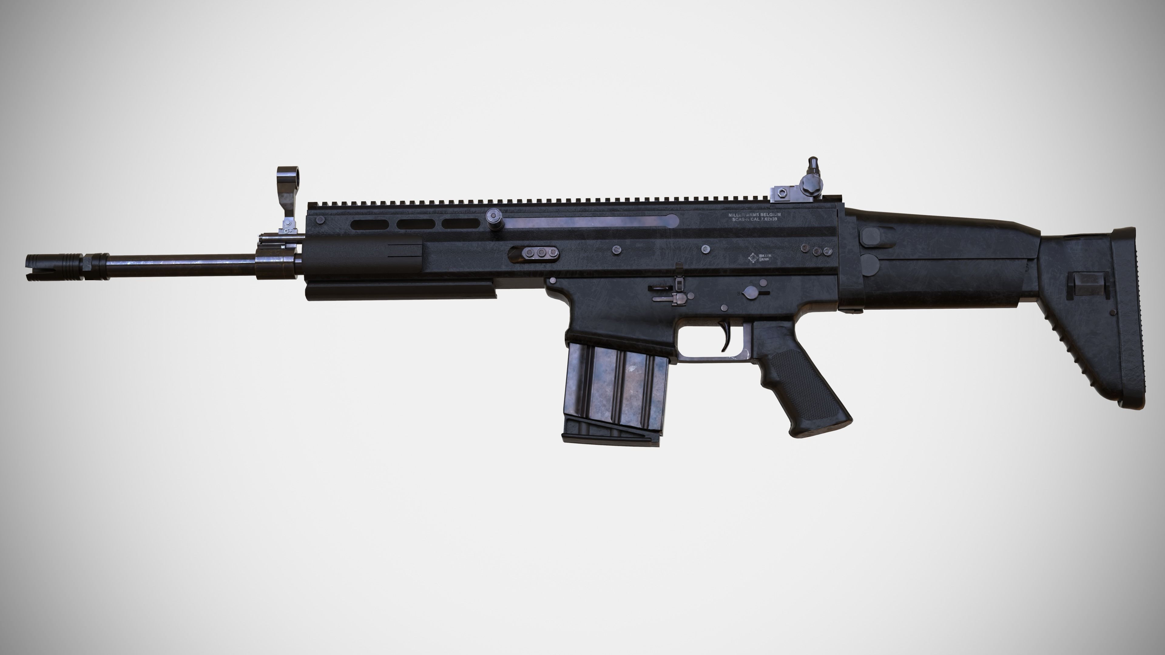 3D model FN SCAR - H - LMG - With Attachments - Highly Detailed - PBR ...